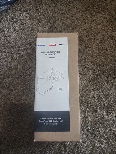 Simrad 9 Pin High Speed Skimmer Transducer 83/200 kHz Part#: 000-14884 ...