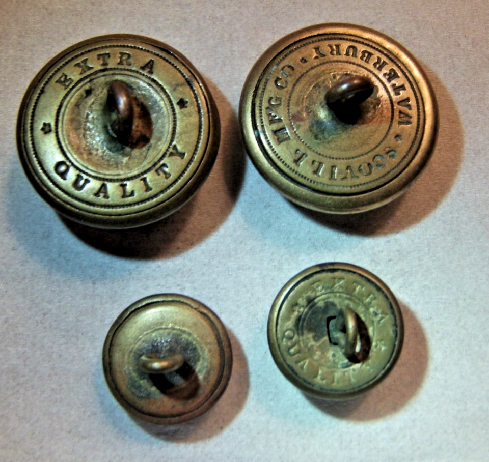 lot of 4 civil war era union federal uniform coat cuff buttons | eBay