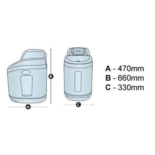 Calmag Calsoft Mini Meter Controlled Water Softener + 15mm Installation ...
