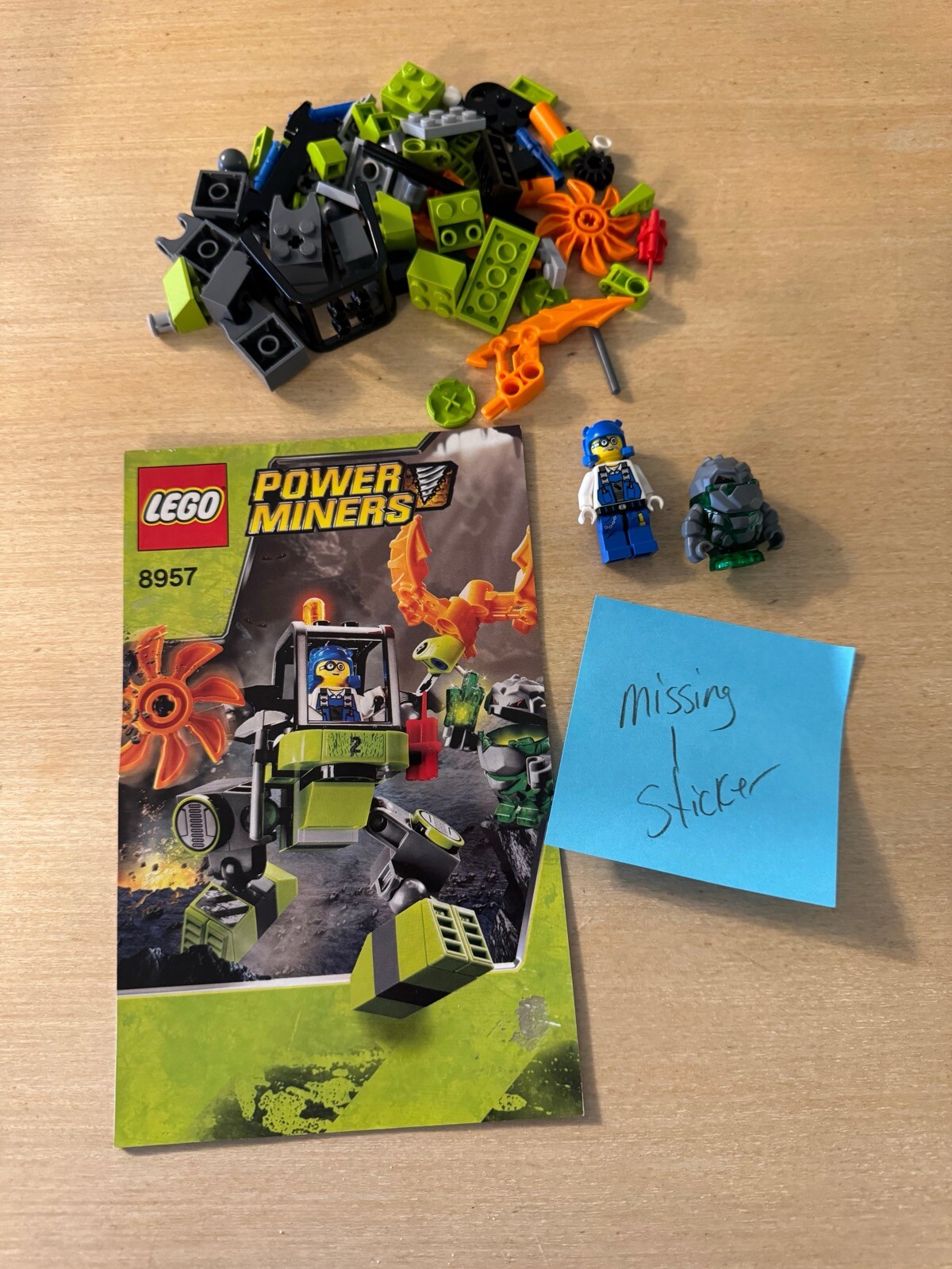 LEGO #8957 POWER MINERS - Mine Mech 100% missing 1 sticker | eBay