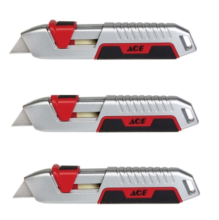 (3) Retractable Safety Utility Knife Sharp Box Cutter ~ NEW | eBay