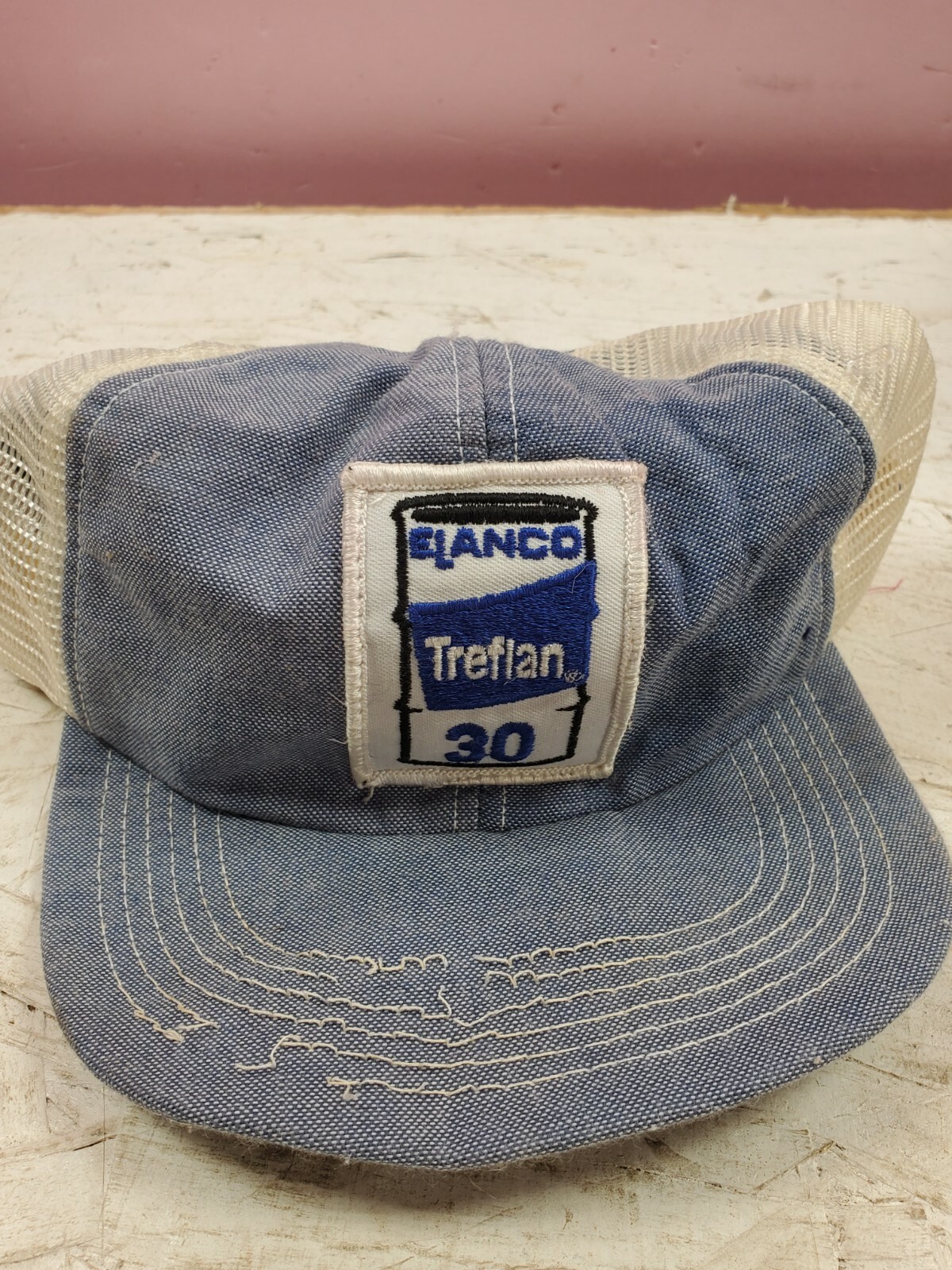 Vintage Elanco Treflan 30 Farm Patch Mesh Denim Snapb… - Gem