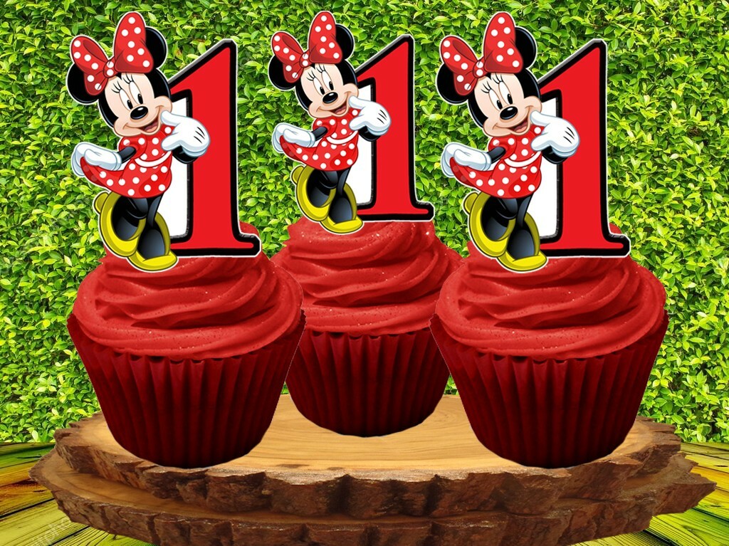 Minnie Mouse Cupcake Topper 12 Minnie Mouse Baby Cupcake Topper Pick