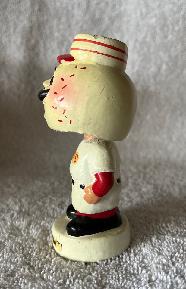vintage 1960s MLB CINCINNATI REDS MR REDLEGS MINI BOBBLEHEAD NODDER ...