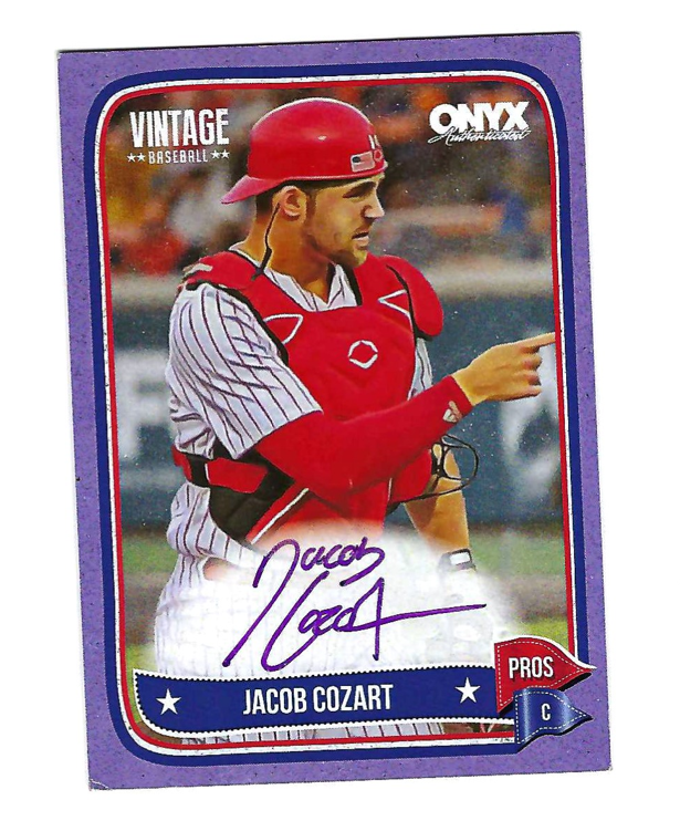 JACOB COZART 2024 ONYX VINTAGE BASEBALL ON CARD AUTO PURPLE /10 ...