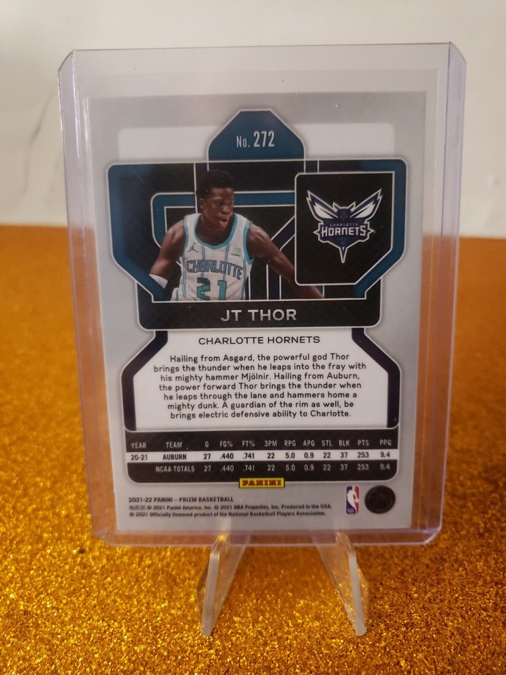 2021-22 Prizm NBA Basketball JT Thor #272 Base Rookie RC Charlotte ...