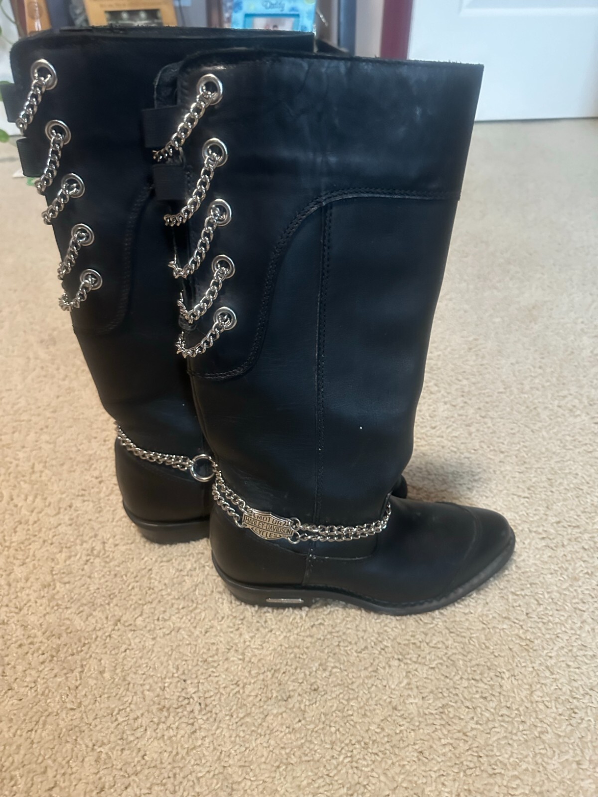Harley Davidson Vintage Biker Boots with chains 9.5 (… - Gem