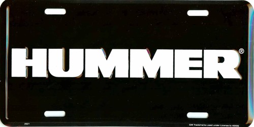 HUMMER METAL LICENSE PLATE AUTO CAR TAG NUMBER #2087-00 | eBay