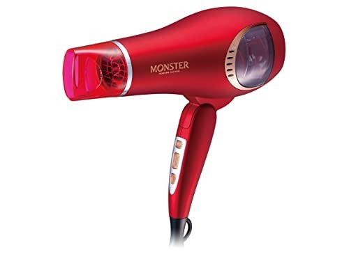Koizumi Monster Hair Dryer High Airflow Quick Drying Negative Ion Red ...