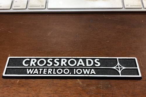 DEALER NAMEPLATE EMBLEM CROSSROADS WATERLOO IA FORD CHRYSLER GM MOPAR ...
