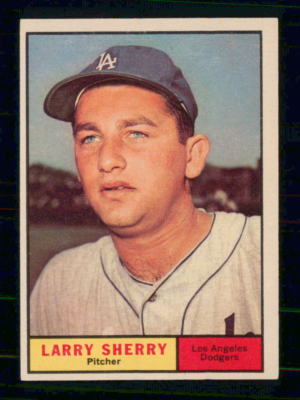 1961 TOPPS BASEBALL # 412 LARRY SHERRY INV J8650 | eBay