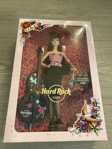 Hard Rock Cafe Barbie NEW 2009 Rockabilly Tattooed Rock Star Gold ...