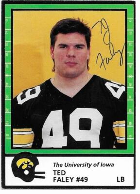 TED "TEDDY JO" FALEY Autographed Signed 1991 card Iowa Hawkeyes ...