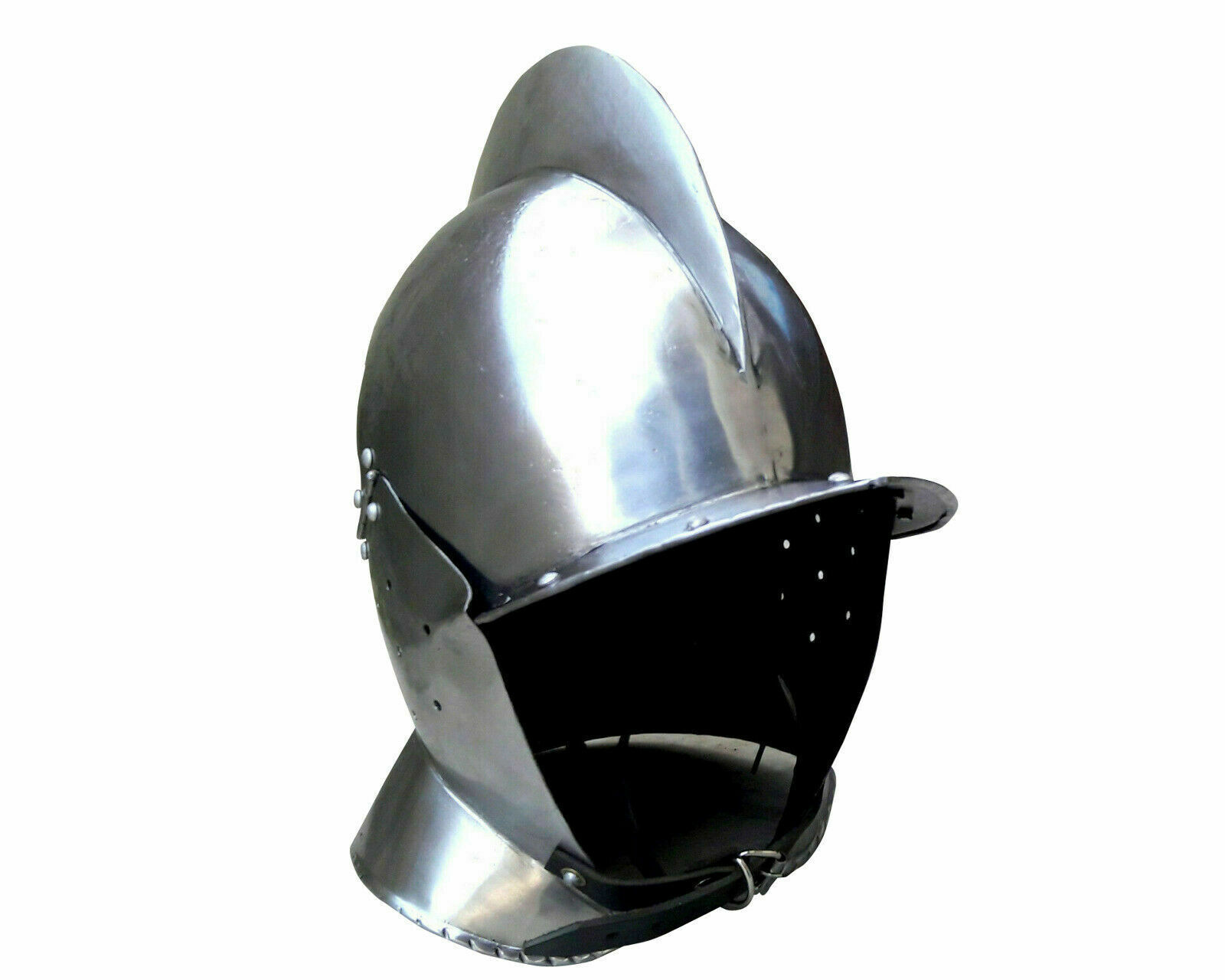 ICA Medieval Knight Armour Gothic Burgonet Helmet SCA Laro Armor | eBay