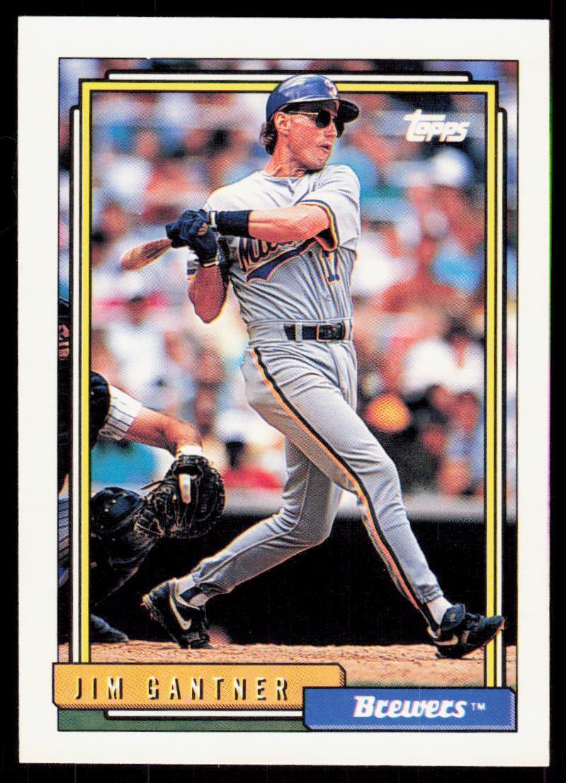 1992 Topps 248 Jim Gantner Milwaukee Brewers | eBay