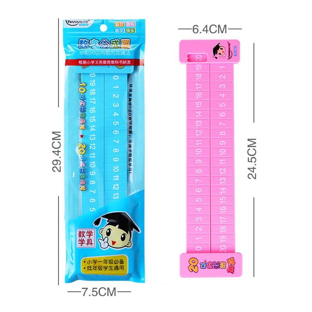 Within 20 Math Decomposition Ruler Plastic Addition Ruler School ...