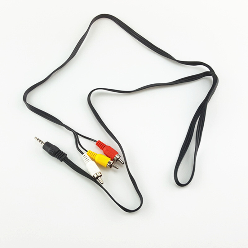 3.5mm Mini AV to 3 RCA Male Adapter Audio Video Camcorder Cable Cord ...