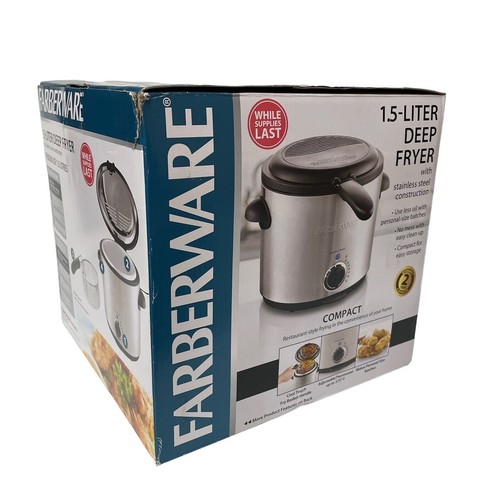 Farberware Deep Fryer 1.5 Liter Compact Stainless Steel Model FW-DF808 ...