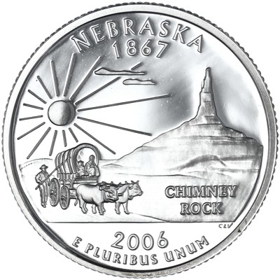 2006 S State Quarter Nebraska Gem Proof Deep Cameo 90% Silver See Pics ...