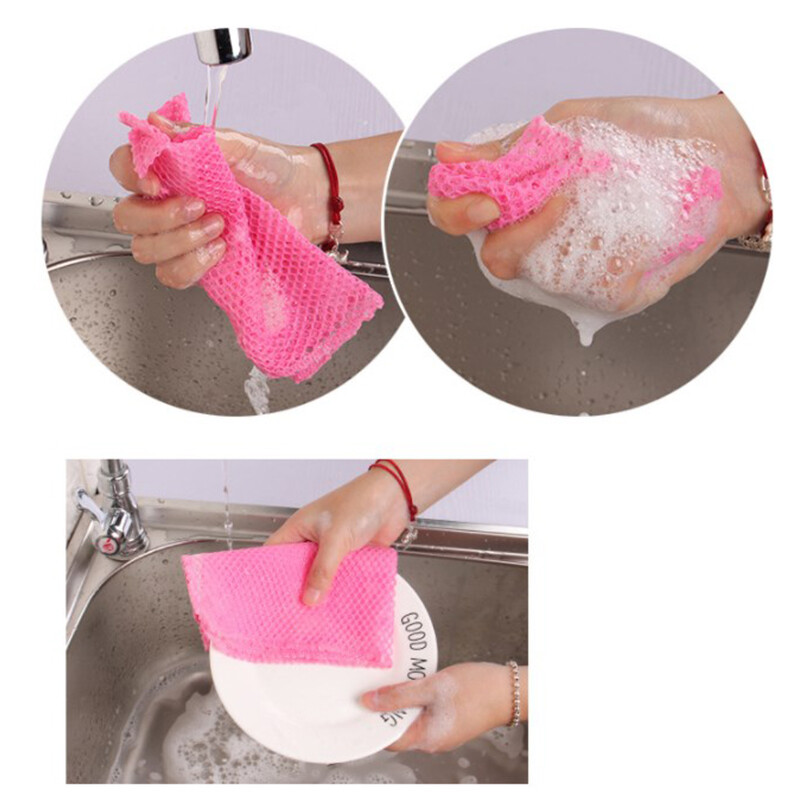 2pcs Innovative Dish Washing Net Cloths Dry Mesh Washing Cloths | eBay