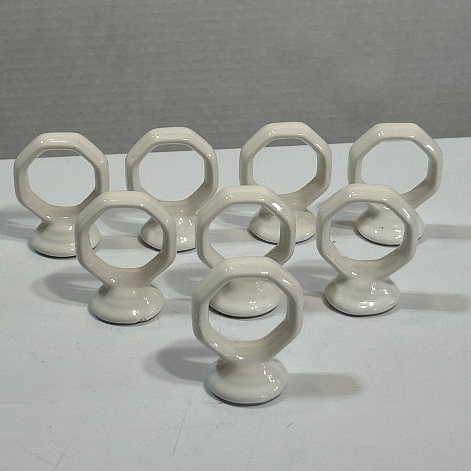 8 Castleton China INDEPENDENCE WHITE Ironstone NAPKIN RINGS Japan | eBay