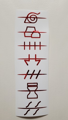 Akatsuki Clan Headband Symbols Holographic Naruto Sticker Vinyl Decal ...