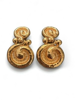 Vintage Golden Clip Earrings | eBay