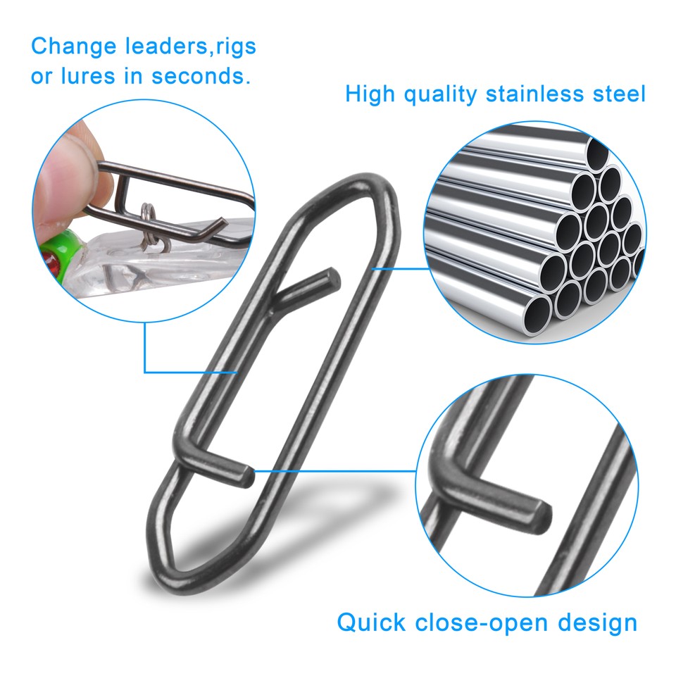 Fast Fishing Power Clips Stainless Steel Clip Connector Quick Change ...