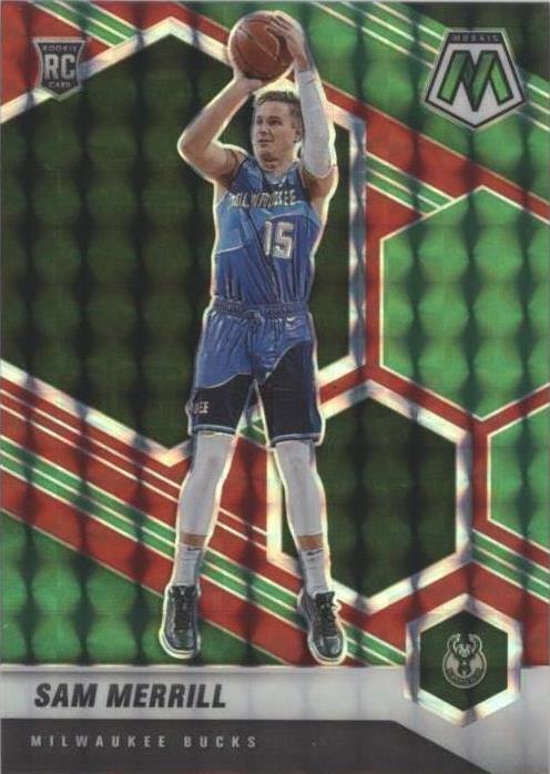 2020-21 Panini Mosaic - Rookie Sam Merrill #240 Choice Red & Green ...