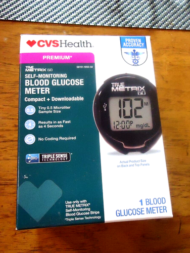 New CVS HEALT PREMIUM TRUE METRIX 60 SELF- MONITORING BLOOD GLUCOSE ...
