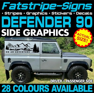 to fit LAND ROVER DEFENDER 90 ON AN ADVENTURE STICKERS GRAPHICS DECALS ...