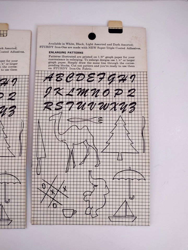 Vintage Improved Sturdy Brand Iron-On Fabric Black Open Mending ...