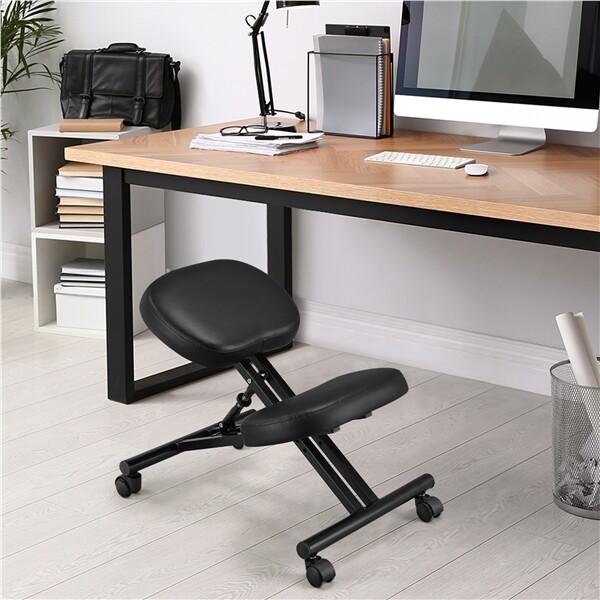 Ergonomic Kneeling Chair Adjustable Posture Chair Stool with Angled ...