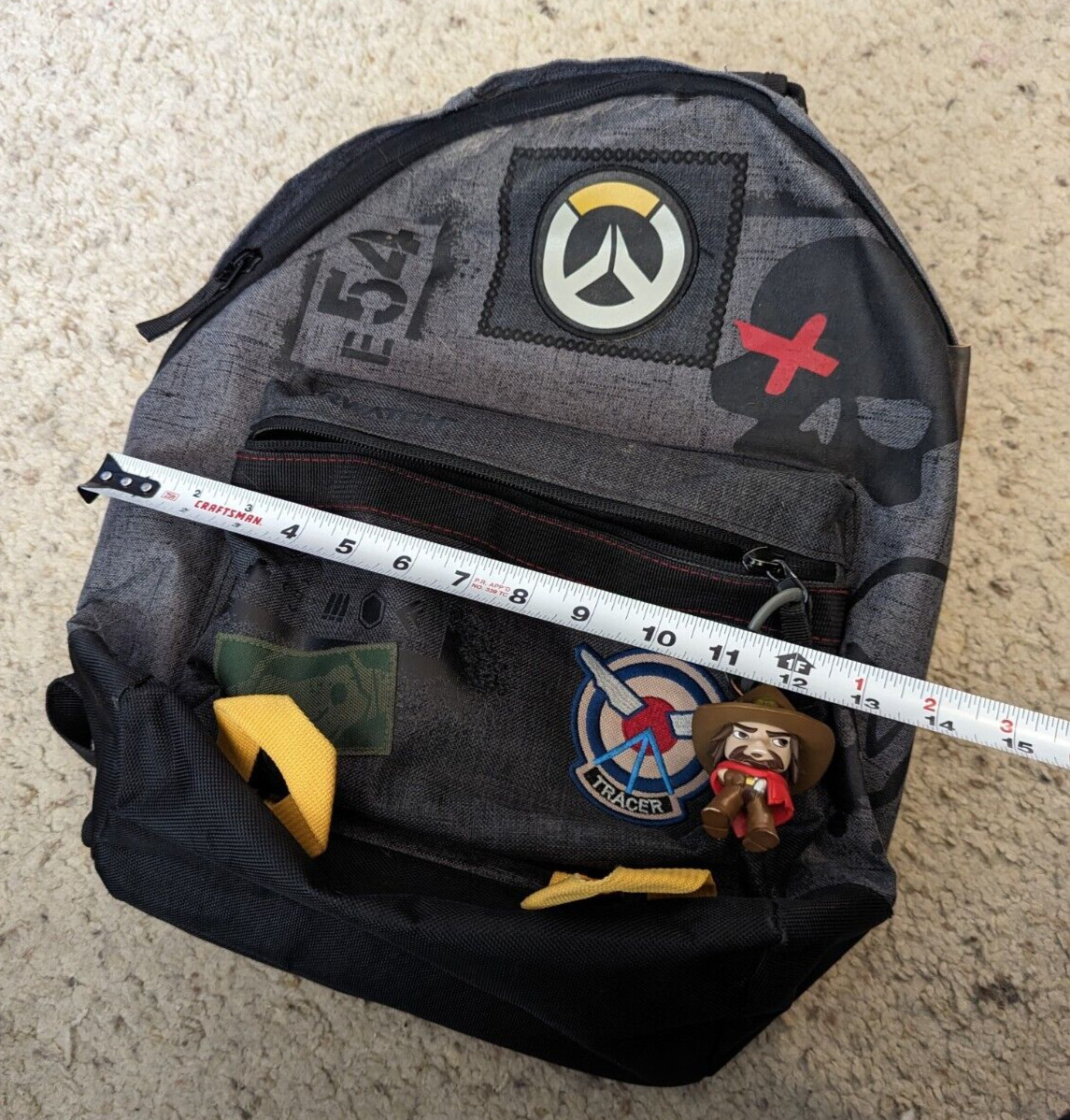 Overwatch Characters Patch Gray Canvas Backpack Lapto… - Gem