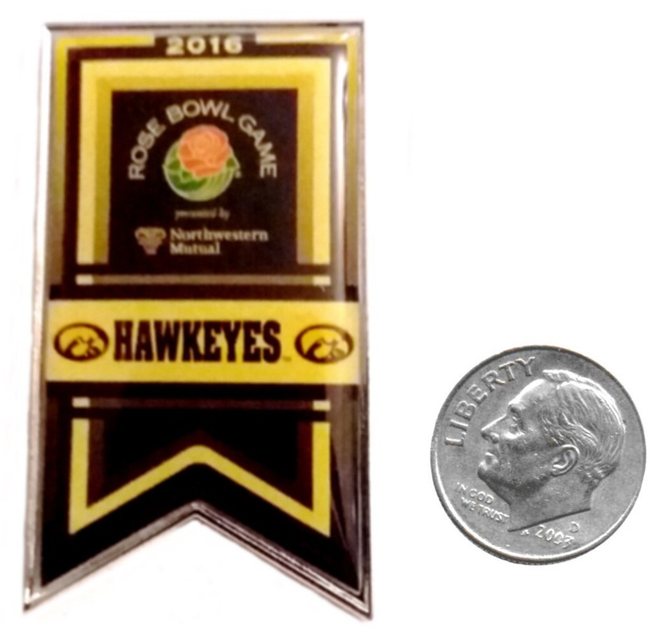 Iowa Hawkeyes Pin RARE University of Iowa Hawkeyes Pin 2016 Rose Bowl ...