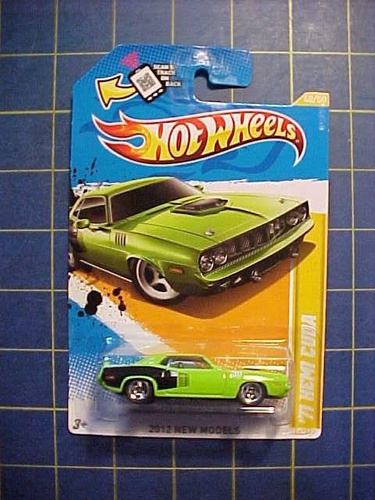 2012 HOT WHEELS '71 PLYMOUTH HEMI CUDA! NIP SUBLIME GREEN WITH SHAKER ...