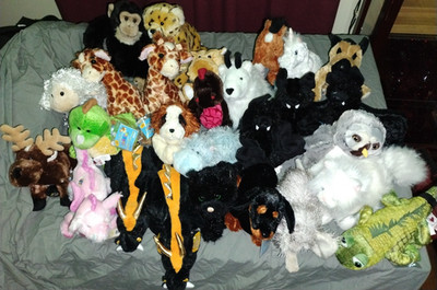 Webkinz Ganz Lot Of 27 Codes Plush Toys cat, dog, bat, iguana, Cheetah ...