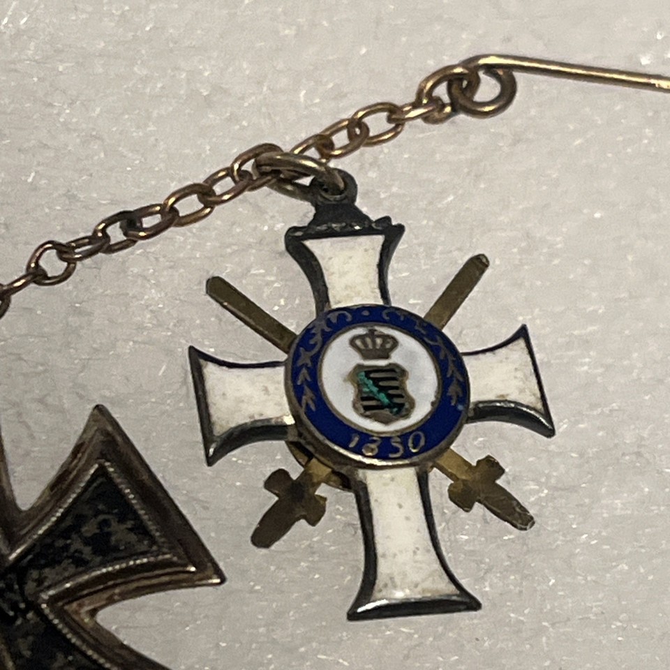 WWI German *RARE* Saxon Mini Chain - Albert Cross, Iron, Hindenburg ...