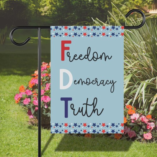 Democracy Garden Flag Political Yard Sign Anti-Trump Protest Banner ...