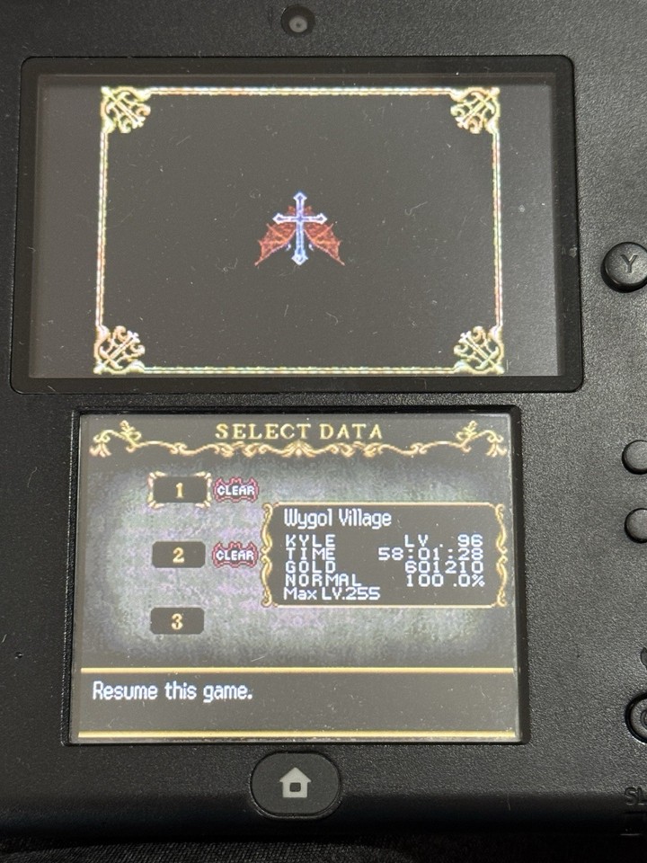 Castlevania Order of Ecclesia "Level 96 Save" - Nintendo DS, 2DS, USA ...