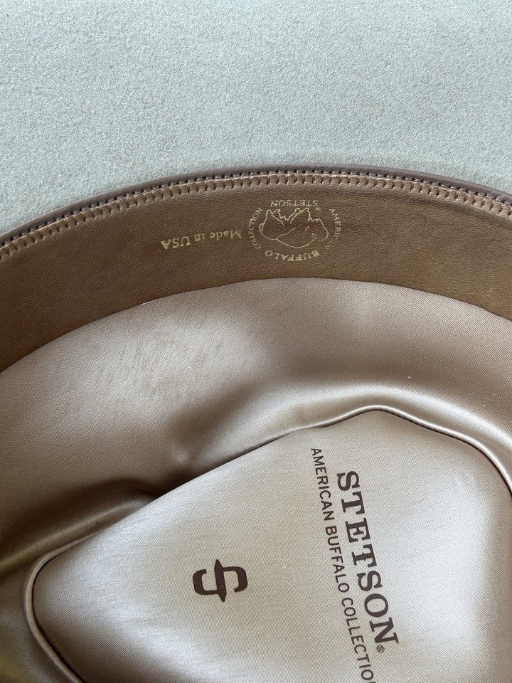 Stetson 4x Drifter Buffalo Felt Pinched Front Cowboy Hat Sz 60 7 1/2 ...