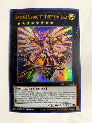 Yugioh Number C62 Neo Galaxy-Eyes Prime Photon Dragon PHHY-EN043 Ultra ...