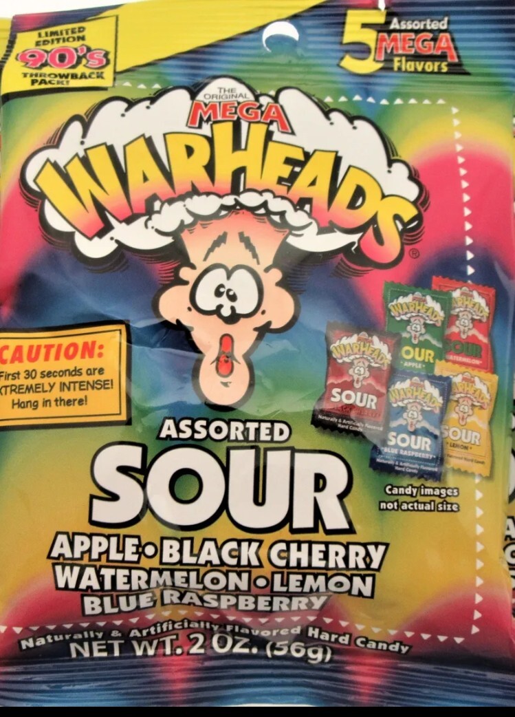Warheads ~ 2oz bag ~ Extreme SOUR hard candy 5 flavor. Buy 3 Get 1 Free ...