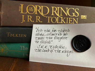 Tolkien 3x5" Quote Art Card - LOTR - It's The Job That's Never Started ...