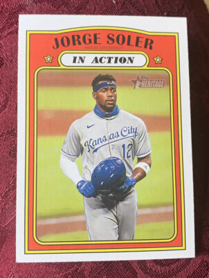 Jorge Soler 2021 Topps Heritage In Action Card # 166 - SF Giants | eBay