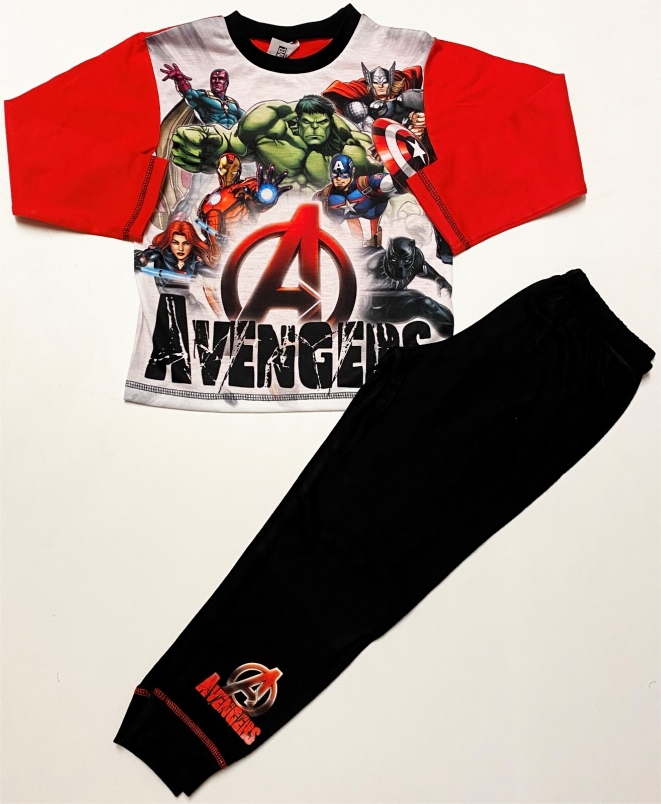 Boys Marvel Pyjamas Hulk Avengers Batman Spider-Man Superhero Sleepwear ...