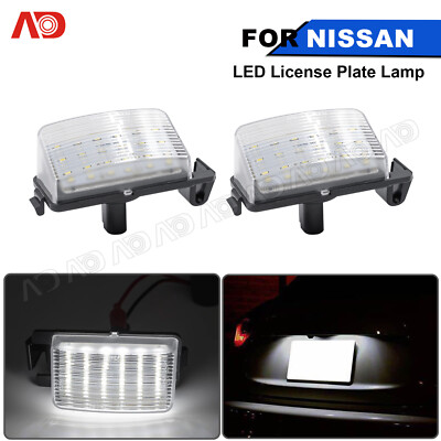 1Pair White LED License Plate Lights Lamps For Nissan 350Z GTR Infiniti ...