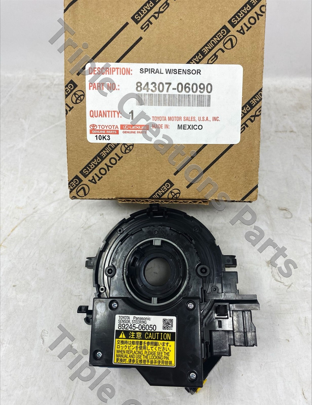 TOYOTA GENUINE OEM 84307-06090 CABLE SUB-ASSY, SPIRAL W/SENSOR ...