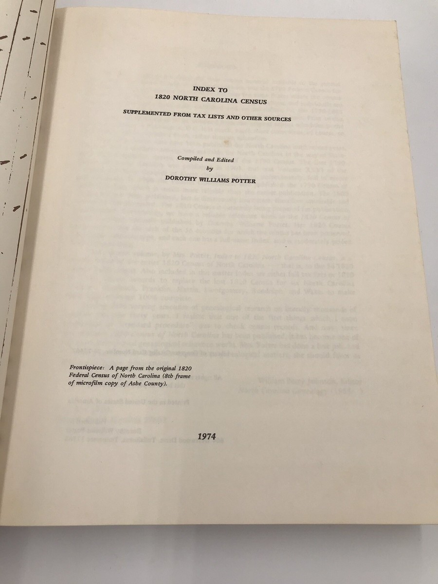 North Carolina Census 1820 1820 Census, Buncombe Co., NC.