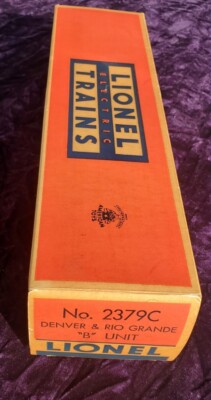 1957-58 Lionel 2379C Rio Grande B Unit Box only Super Nice | eBay